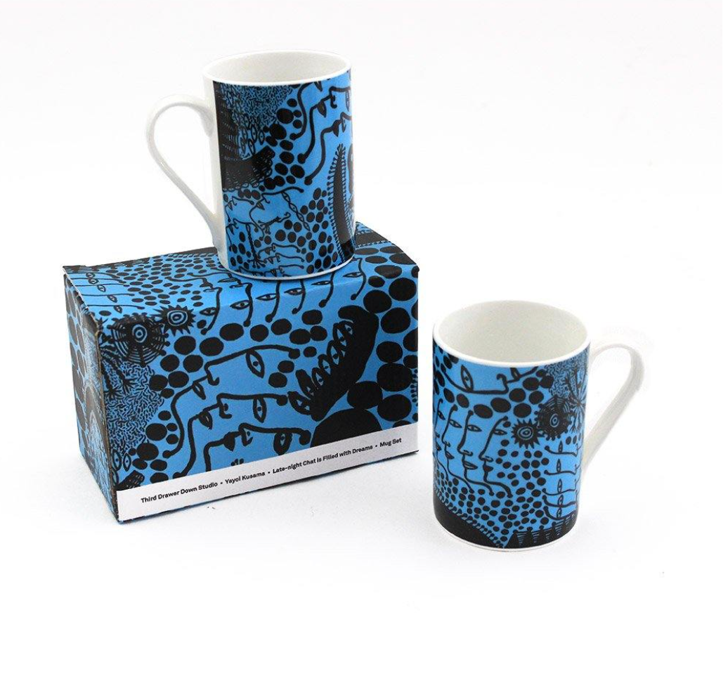 Yayoi Kusama Late Night Chat Mug Set – Brown & Co Wellington